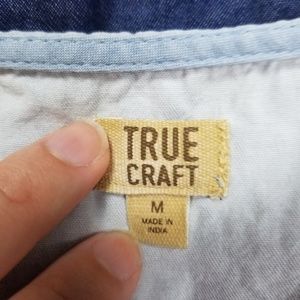 True Craft | Tops | True Craft Chambraydenim Peplum Top | Poshmark